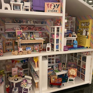 Miniature Toy Store, Miniature Toys, 1:12 Classic Dollhouse Toy Boxes ...