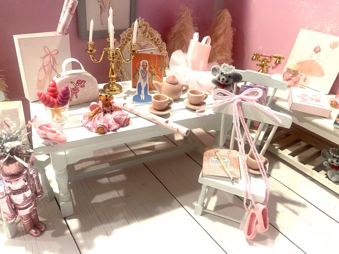 Miniature Ballet Lesson, Dance & Ballerina Dollhouse Accessories, 1:12 ...