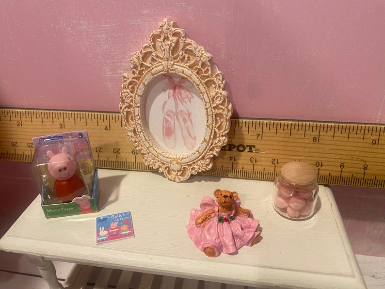 Miniature Ballet Lesson, Dance & Ballerina Dollhouse Accessories, 1:12 ...