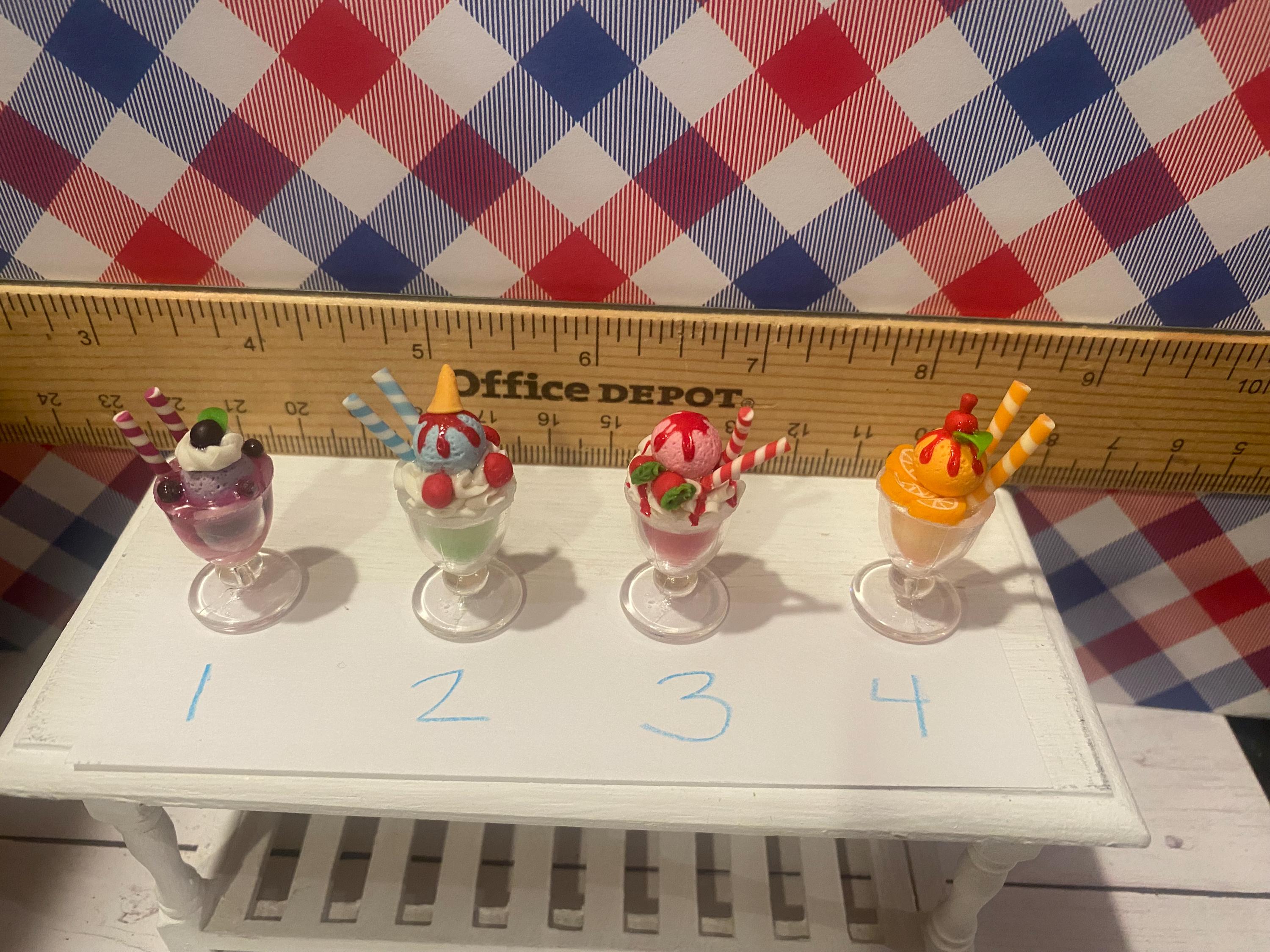 Miniature Ice Cream Shop, Dollhouse Ice Cream Parlor, Star Spangled Ice ...