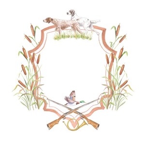 Baby Boy Hunting Fishing Crest Art Print // Monogram // Springer ...