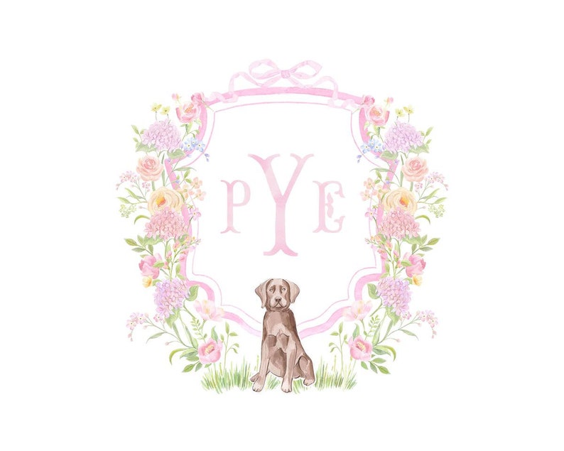Custom Labrador Puppy Crest Art Print: Whimsical Nursery Decor - Etsy
