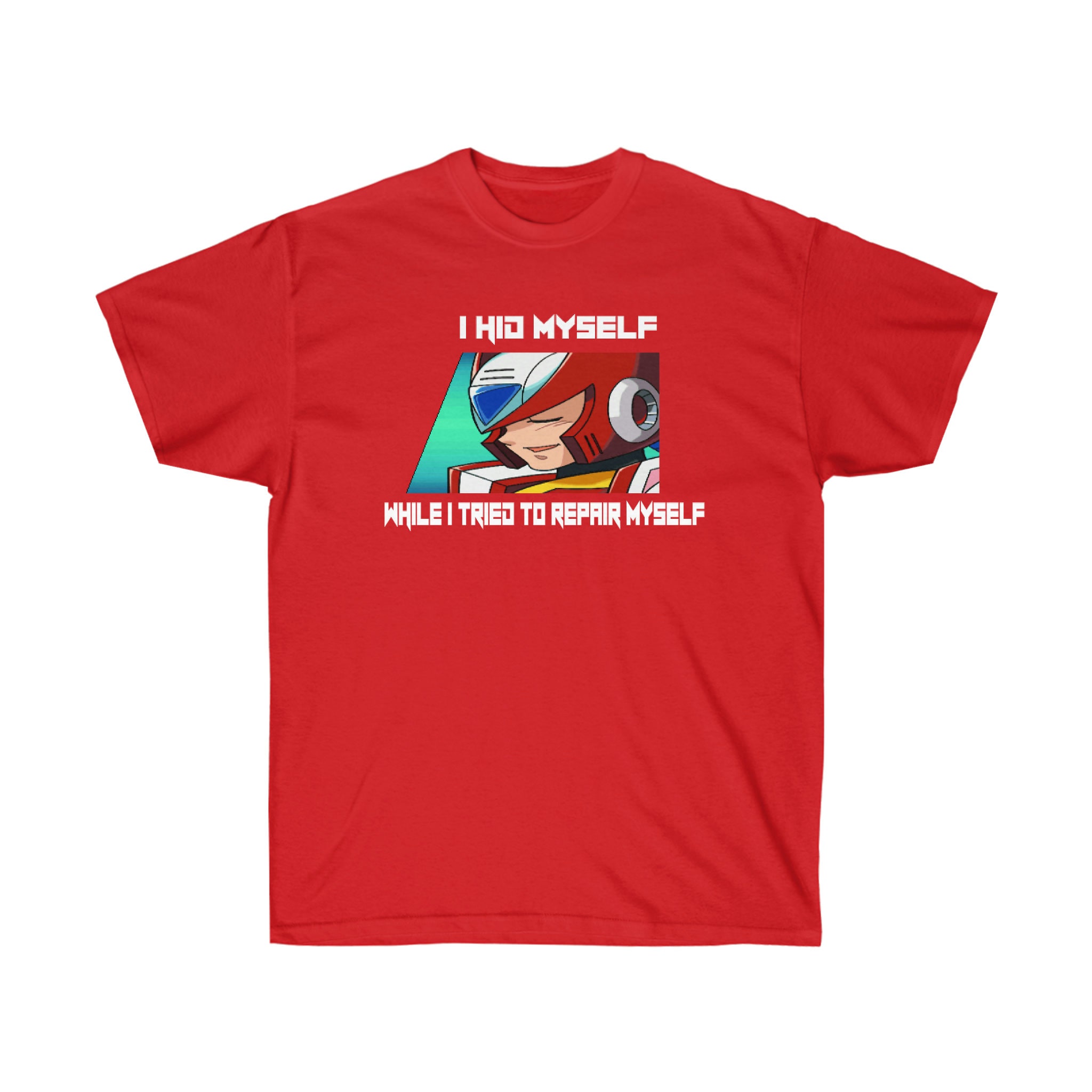 Megaman X6 Zero Shirt, I Hid Myself While I Tried to Repair Myself ...