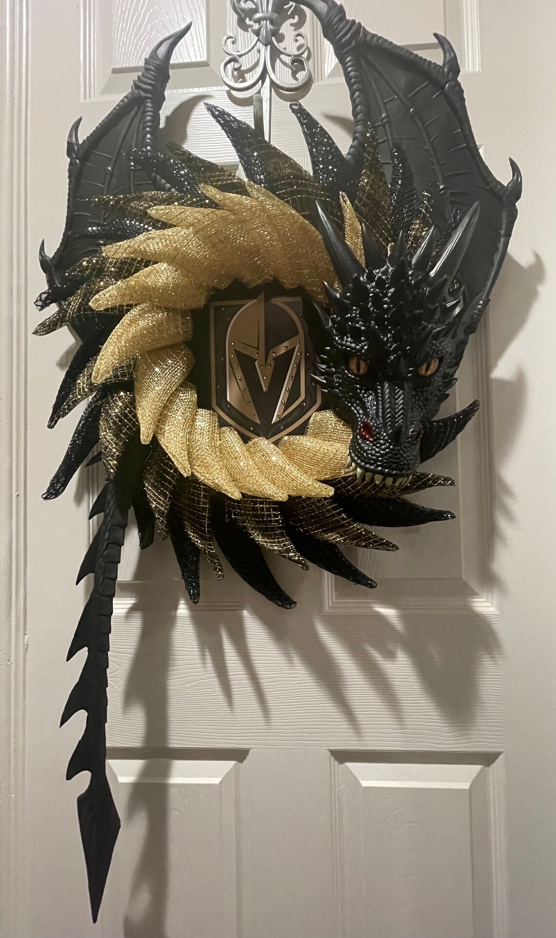 Vegas Golden Knights Black Dragon Wreath. Defend the Realm. - Etsy