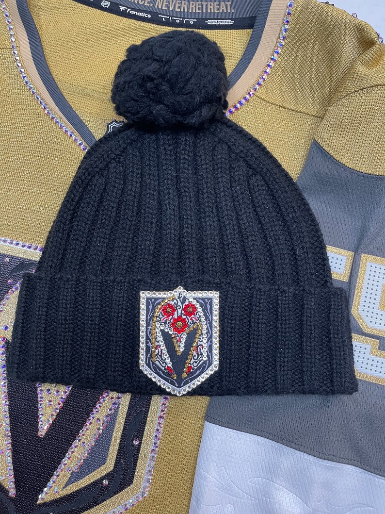 Vegas Golden Knights Day of the Dead VGK Shield Custom Swarovski ...