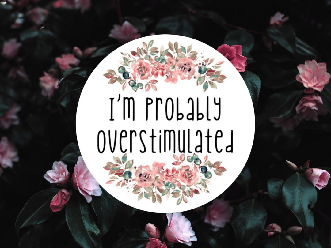 I'm Probably Overstimulated Die Cut Sticker Weatherproof and Water ...