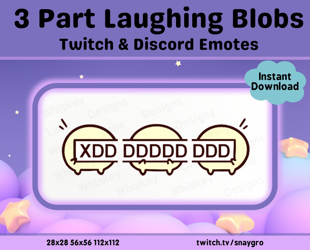 Multi Part Yellow XD Laughing Blob Twitch & Discord Emotes - Etsy
