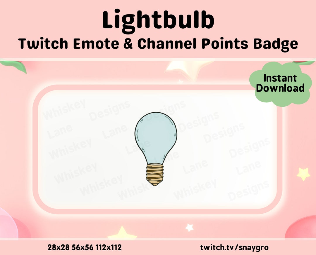 Lightbulb Twitch & Discord Emote - Aesthetic Industrial Vintage Vibes ...
