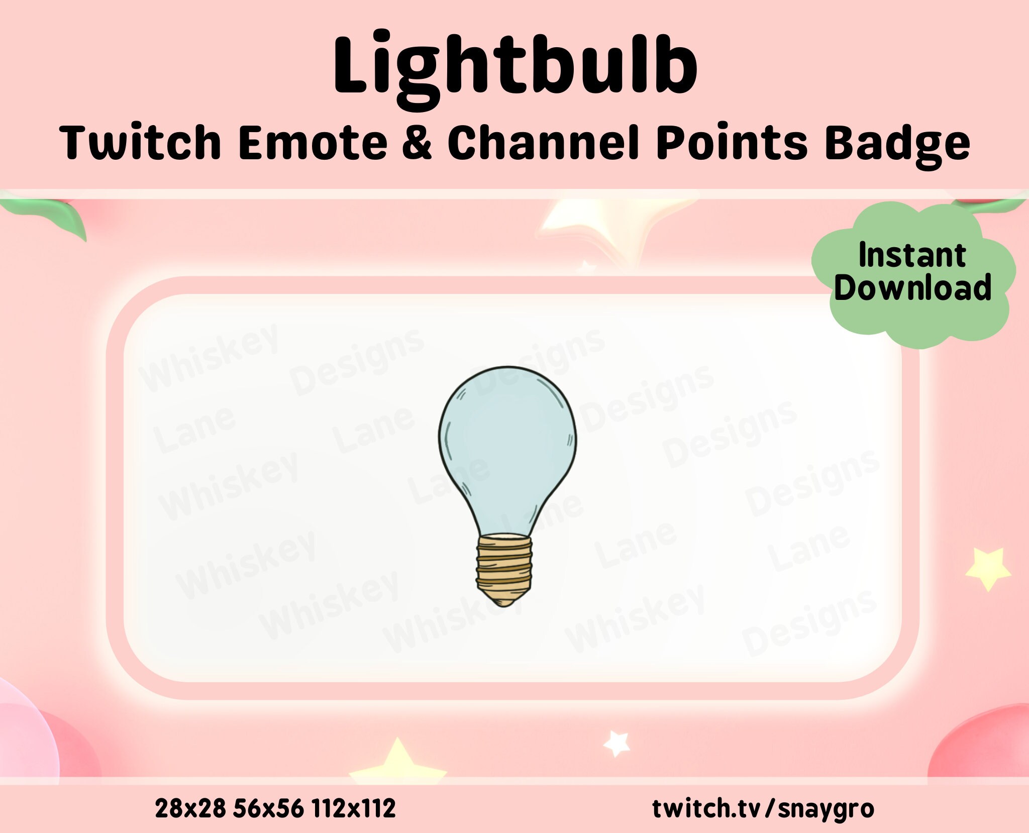 Lightbulb Twitch & Discord Emote Aesthetic Industrial - Etsy