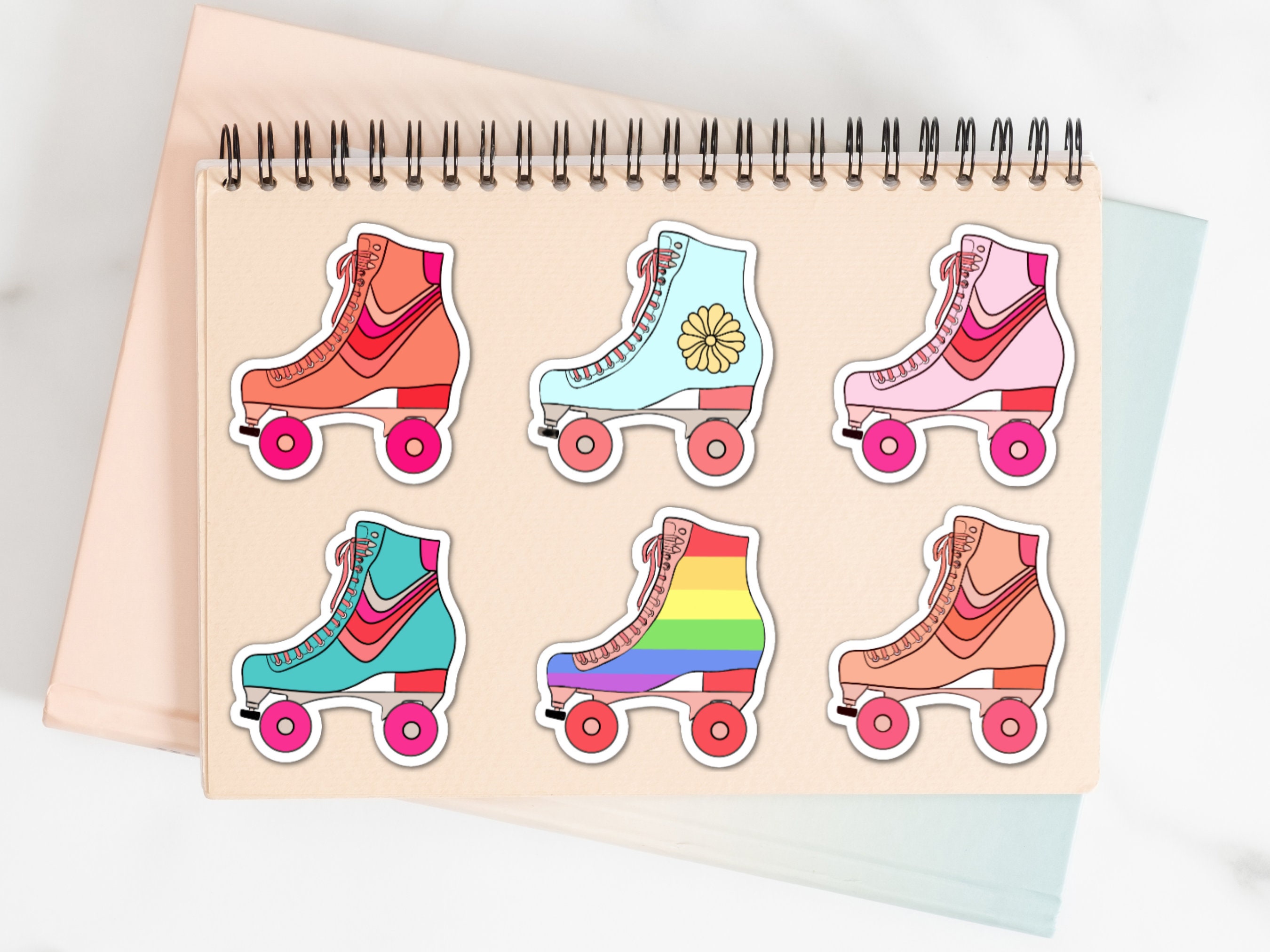 Retro Roller Skates 90s Y2K Die Cut Vinyl Stickers Stickers - Etsy