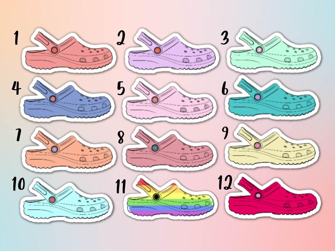 Pastel and Rainbow Shoes Die Cut Vinyl Stickers Slides - Etsy