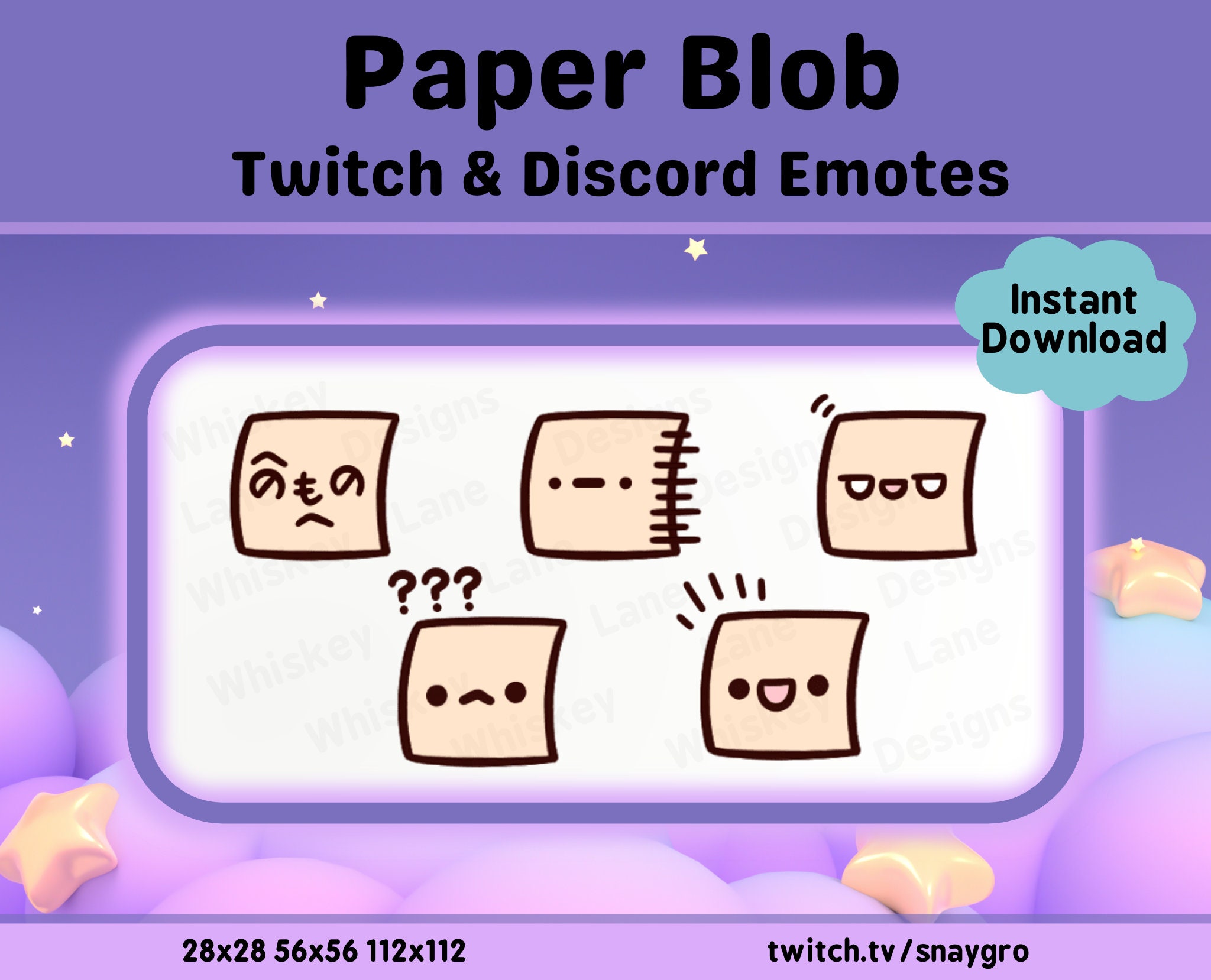 5 Pack Brown Paper Bag Blob Twitch & Discord Emotes - Etsy
