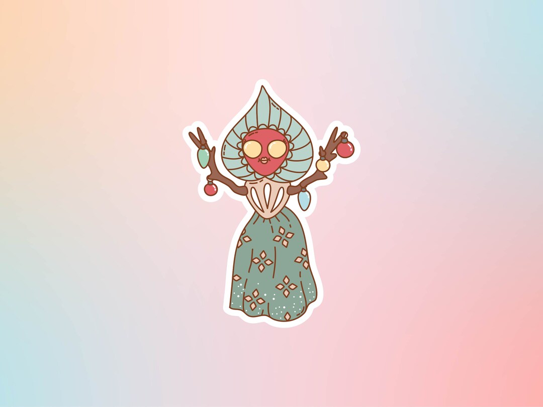 Kawaii but Creepy Festive Christmas Cryptid Braxie Vinyl Die Cut ...