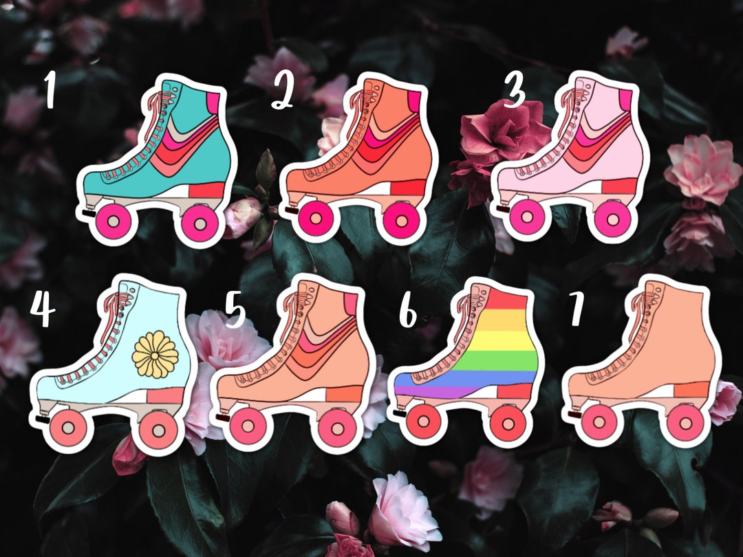 Retro Roller Skates 90s Y2K Die Cut Waterproof Vinyl Die Cut Stickers ...