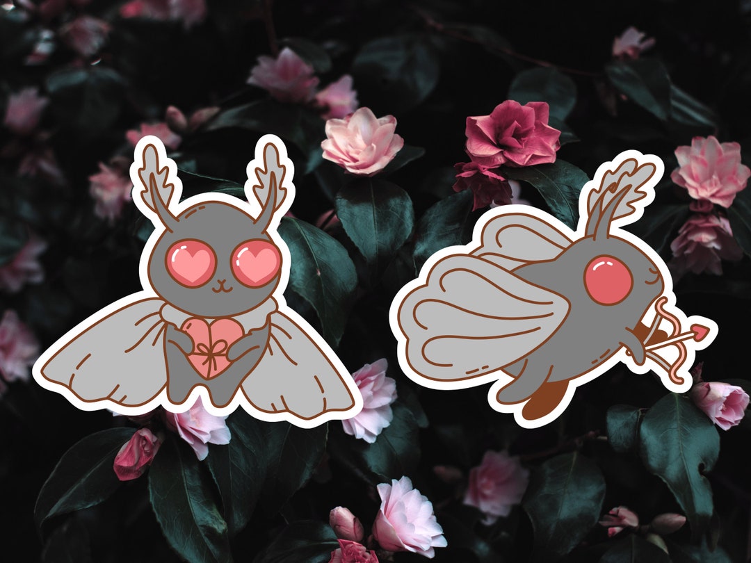 Kawaii Valentine's Day Cryptid Mothman Stickers Vinyl Die Cut Water ...