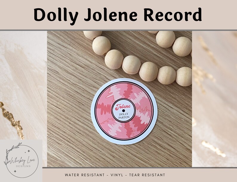 Retro Pink Jolene Record Dolly Parton Y2K Die Cut Sticker - Etsy