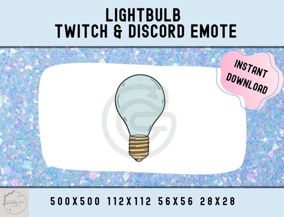 Lightbulb Twitch & Discord Emote Aesthetic Industrial - Etsy
