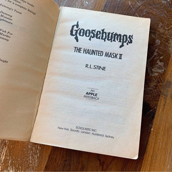 Goosebumps 36 the Haunted Mask II 1995 1st Scholastic Printing - Etsy
