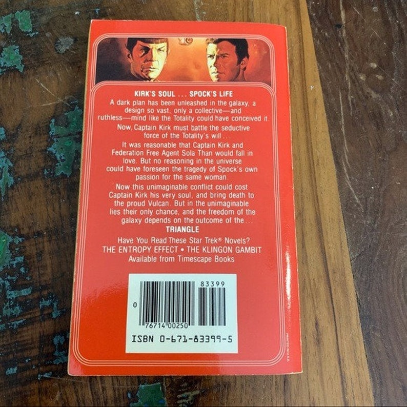 Star Trek Triangle by Sondra Marshak 1983 / Small Paperback - Etsy