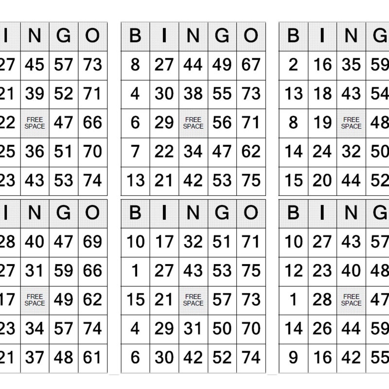 6 Pattern Bingo - Etsy