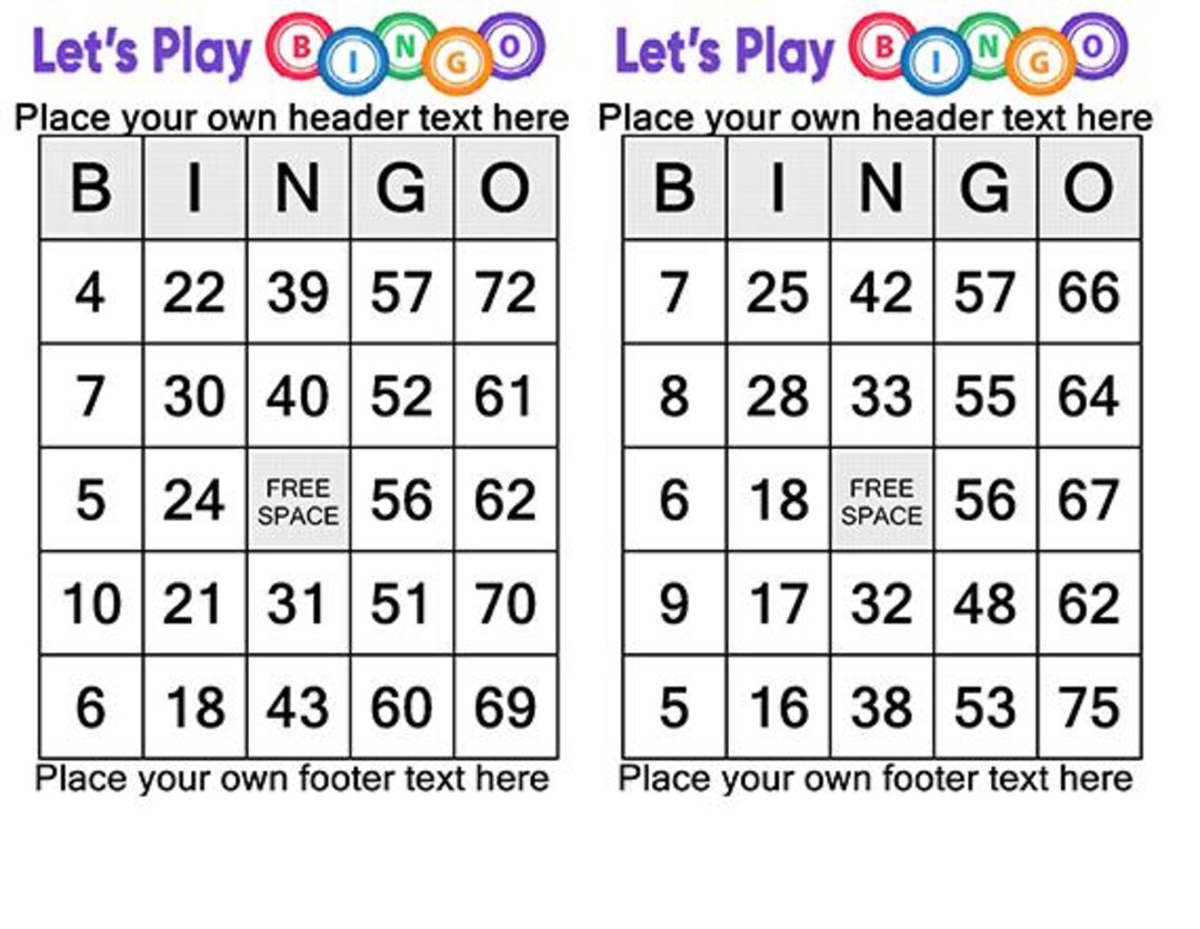 Custom Bingo Card Maker for Windows (american Bingo) - Etsy