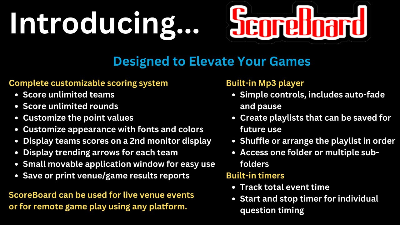 Scoreboard Game Scoring Software for Windows - Etsy