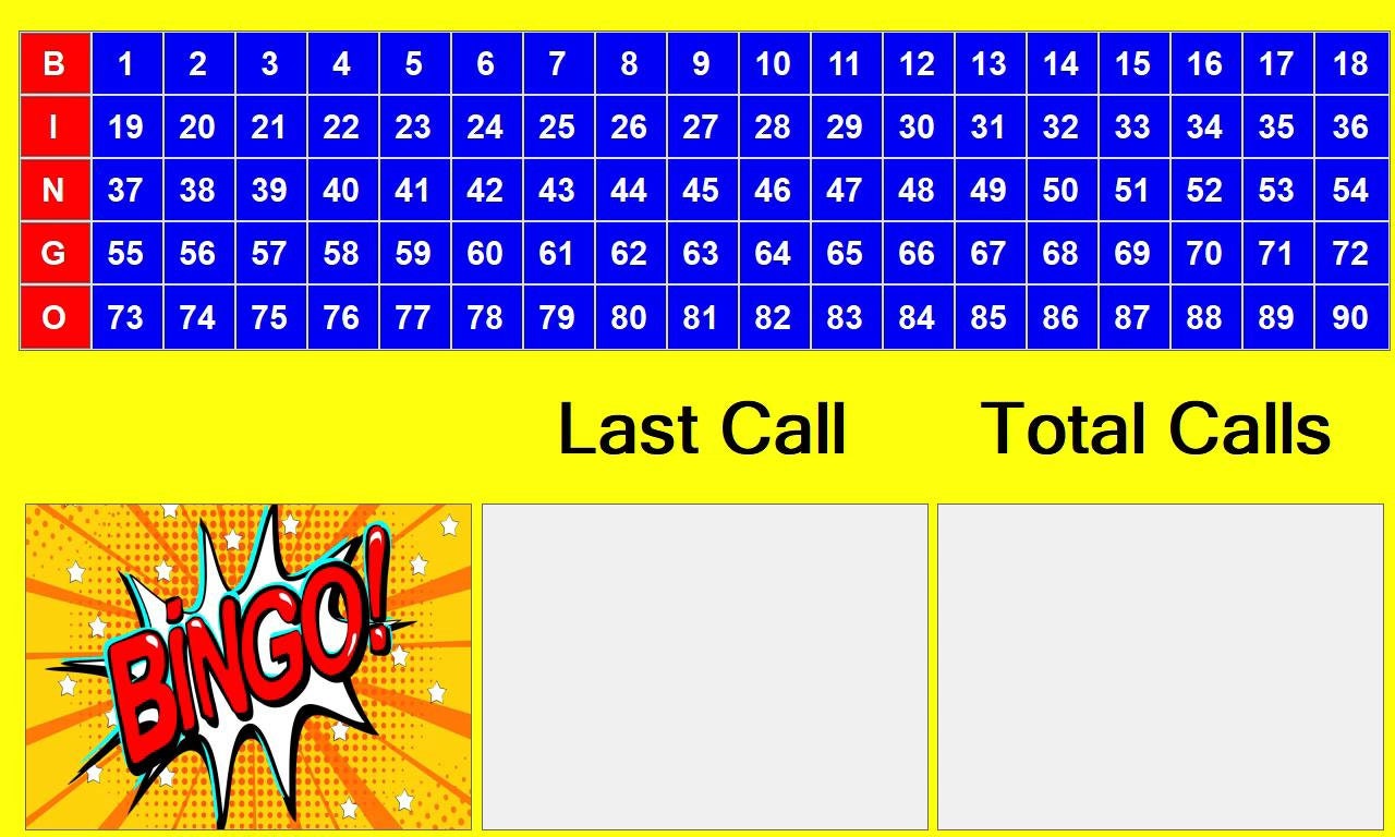 90 Number Bingo Game Software for Windows With Printable Cards and ...