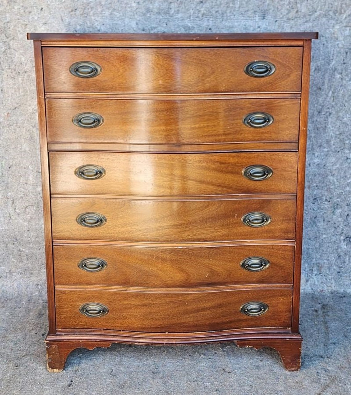 Dixie Mid 20th Century Hepplewhite Bowfront Highboy - Etsy