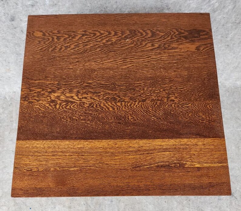 Mid 20th Century Vintage Handmade Square Quarter-sawn Oak Side Table - Etsy