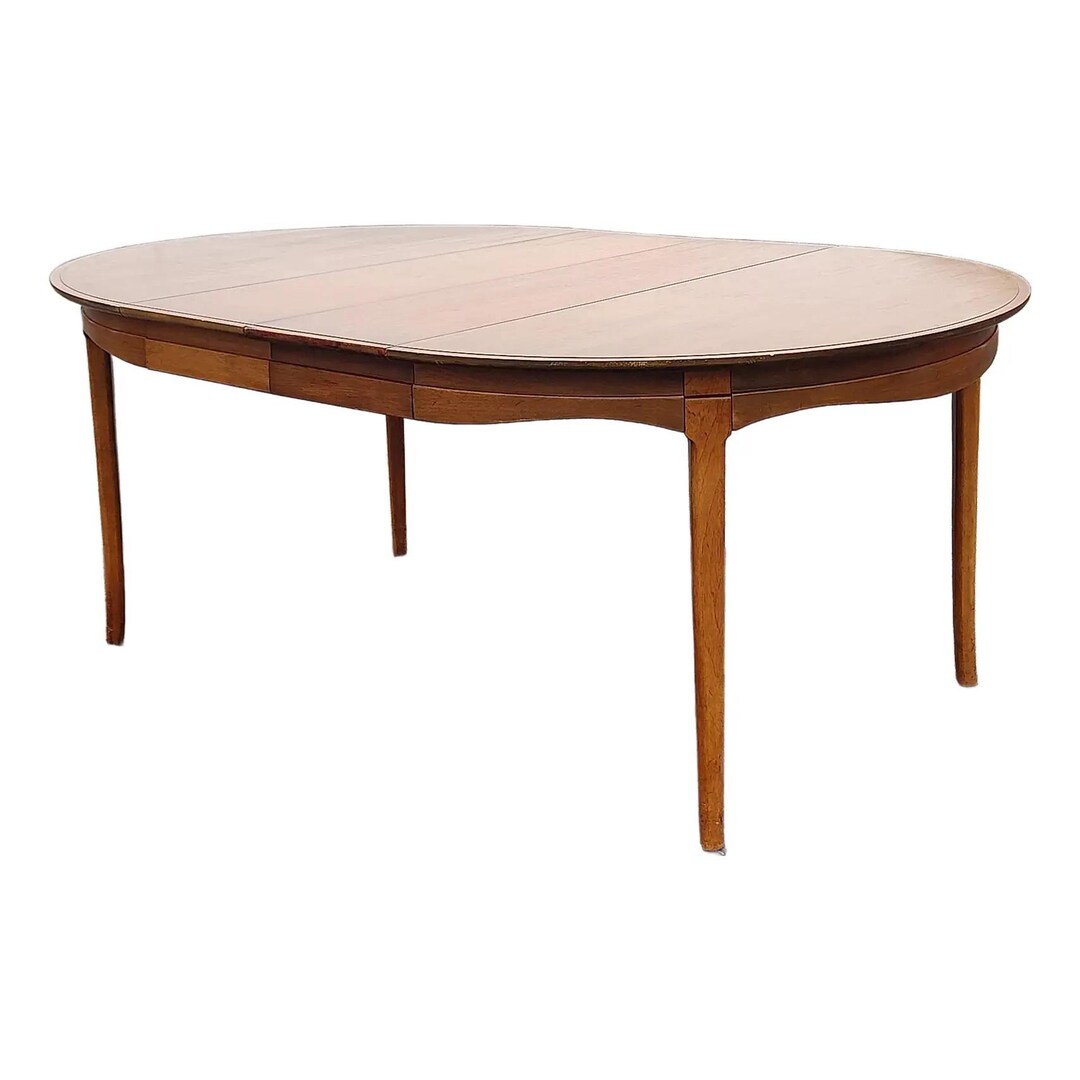Vintage Oval Dining Table With 2 Leaves - Etsy