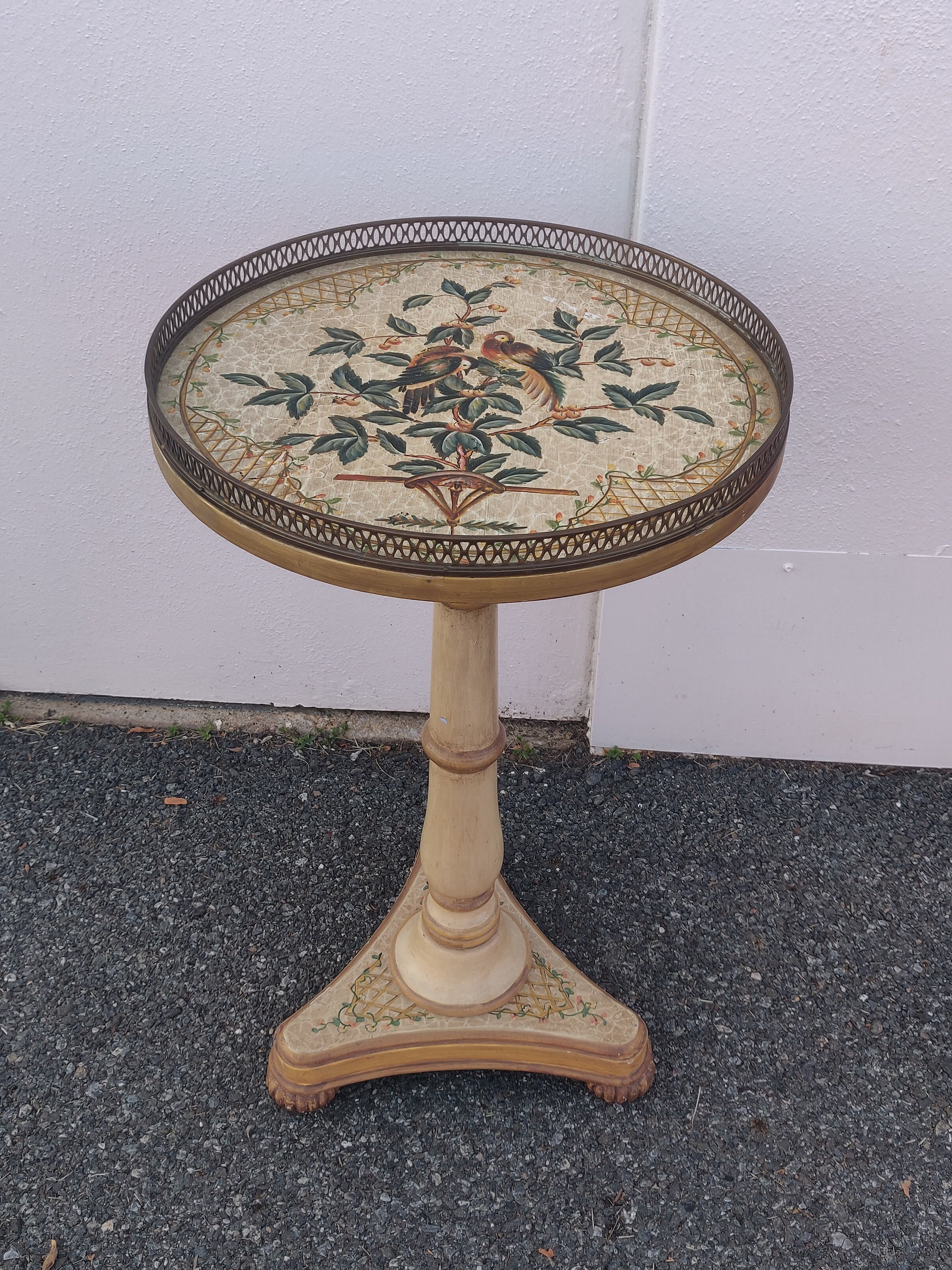 Mid 20th Century Vintage Italian Style Tilt-top Pedestal Occasional ...