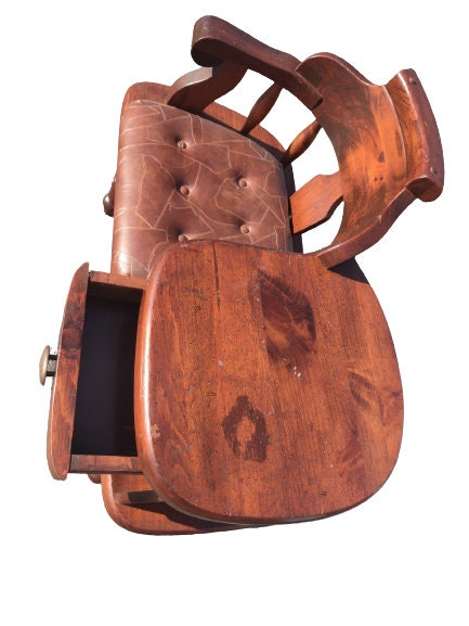 Vintage Early 20th Century Pine Telephone Chair - Etsy