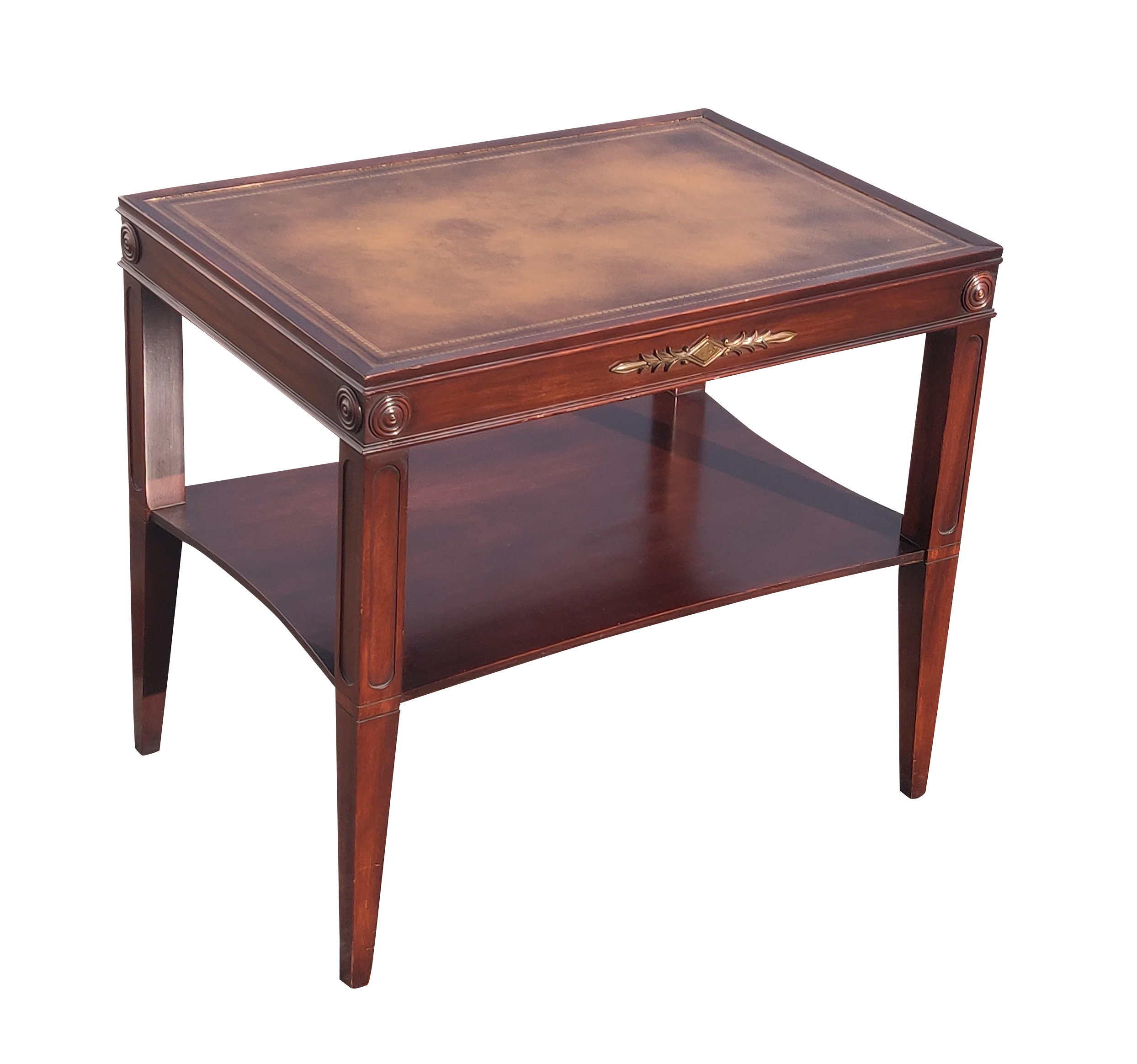 Stickley Furniture, Leather Top End Table - Etsy