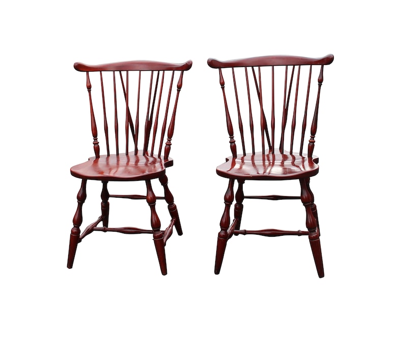Mid 20th Century Vintage Nantucket Style Windsor Side Chairs - Set of 2 ...