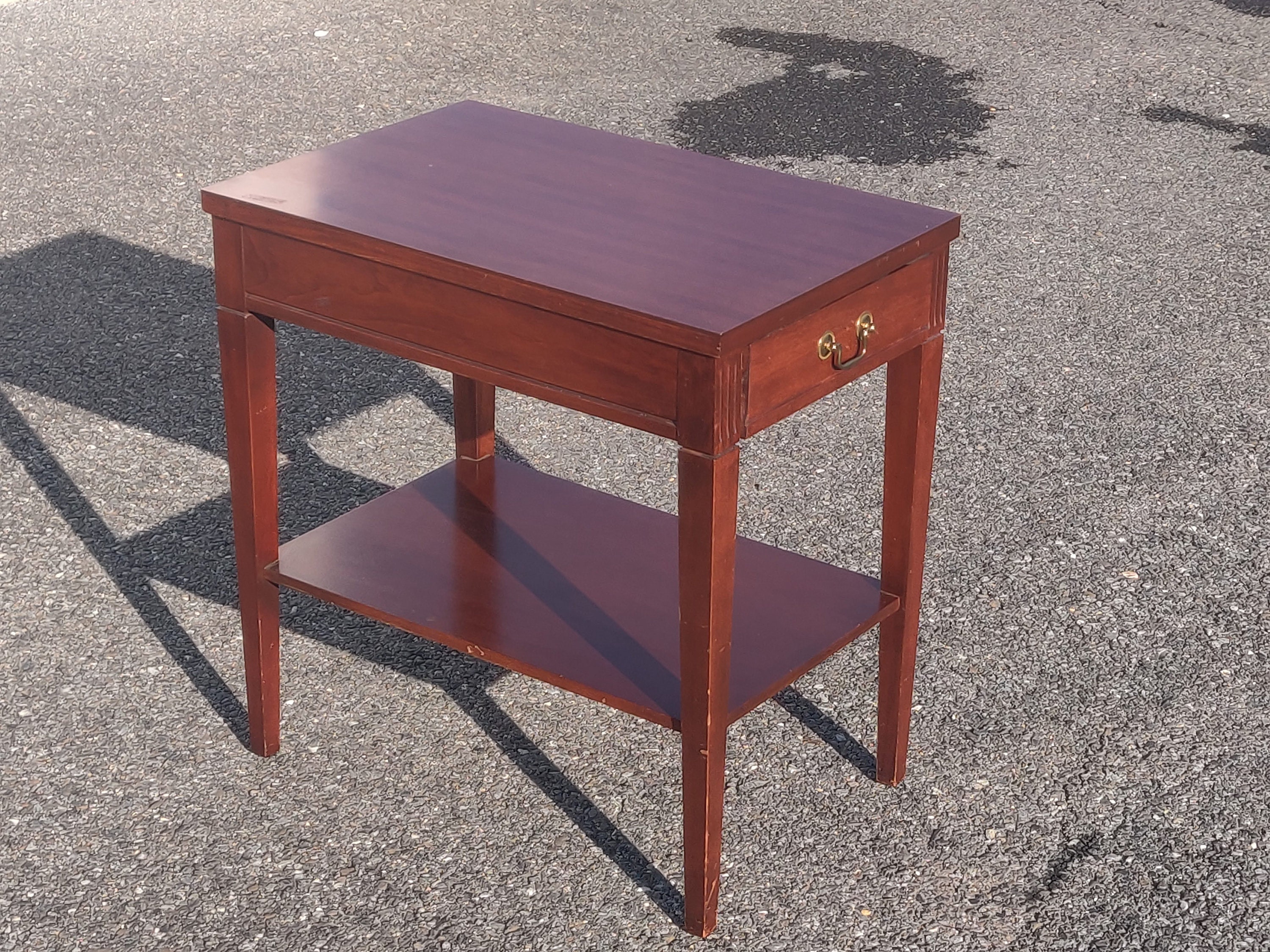 Mersman 7641 Two Tier Single Drawer Mahogany Side Table - Etsy