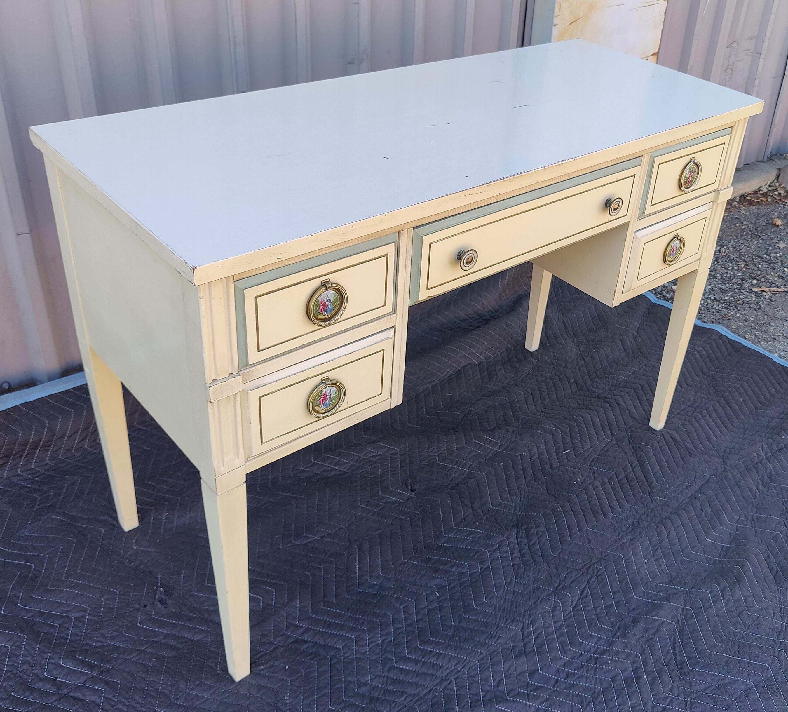 Vintage Cream Colored Swedish Style Writing Desk - Etsy