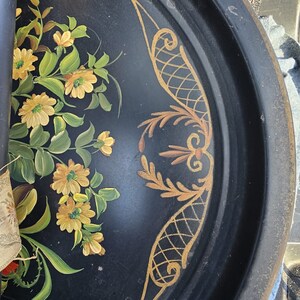 19th Century French Painted Tole Tray With Folding Stand - Etsy