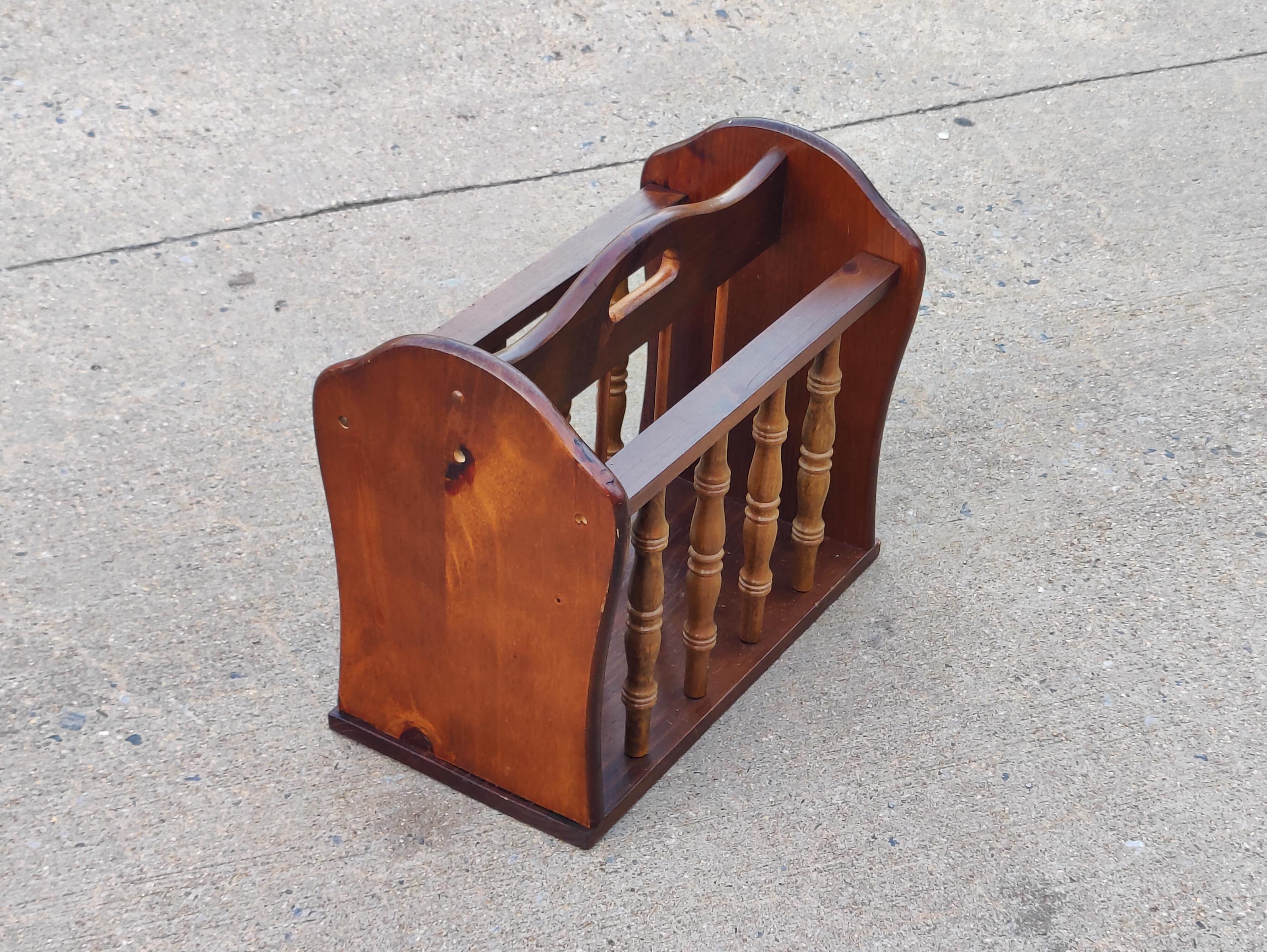 Mid 20th Century Vintage Wooden Magazine Rack, Newspaper Holder - Etsy