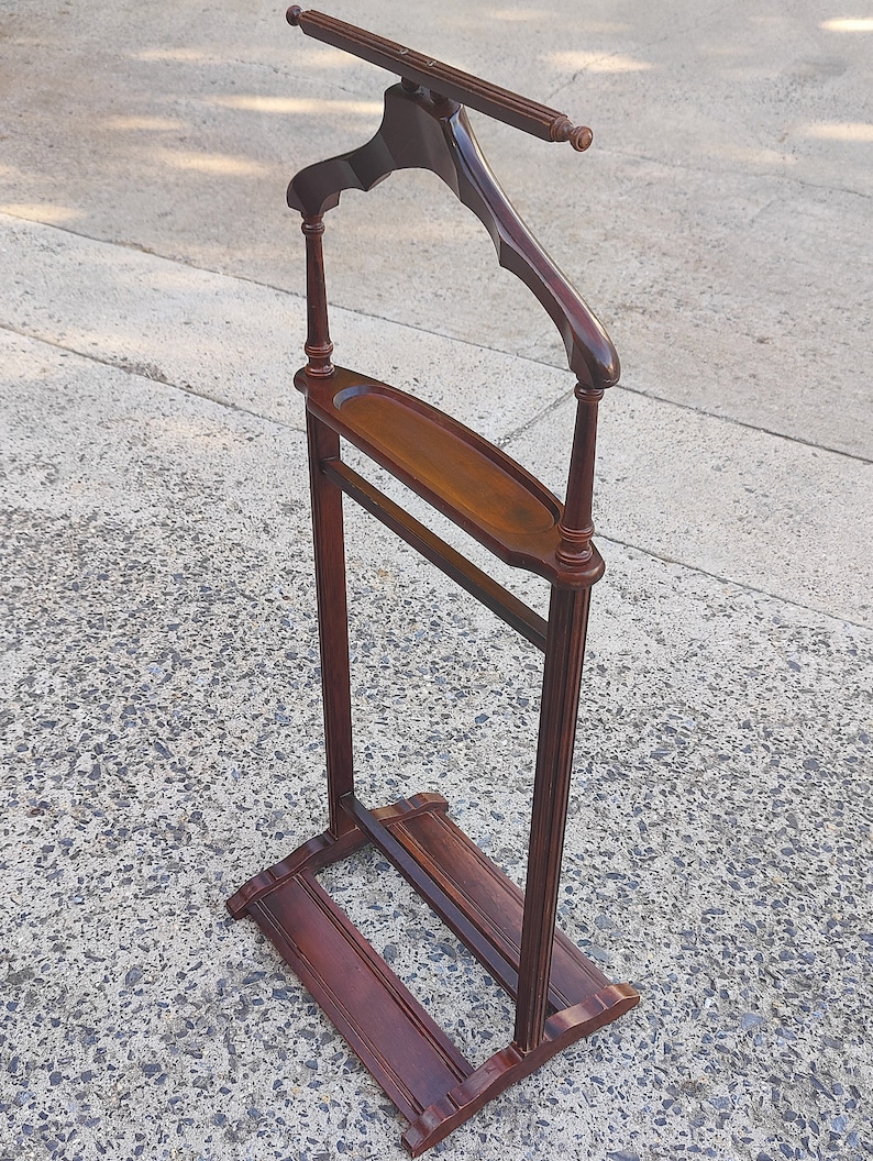 Mid 20th Century Vintage Suit Valet Solid Wood Suit Butler - Etsy