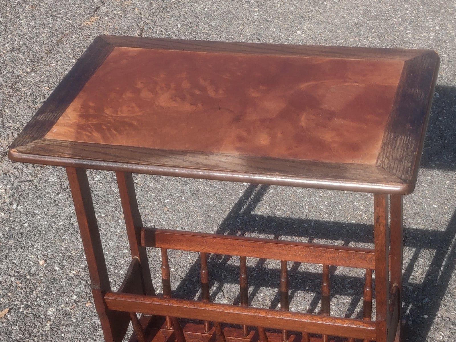 Early 20th-century Modern Caned Magazine Rack & Side Table - Etsy