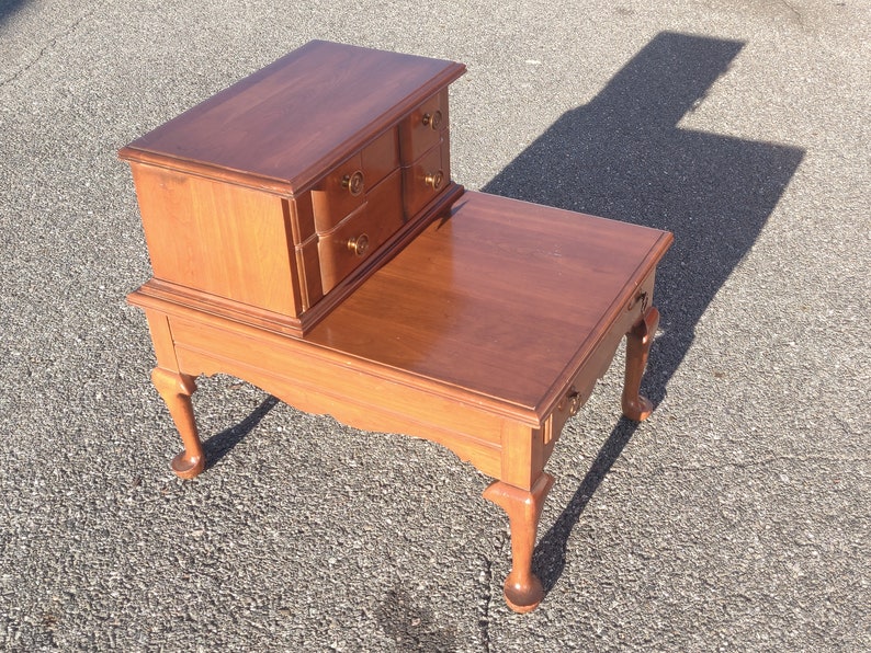 Mid 20th Century Vintage Traditional Two Tier Side Table by ...
