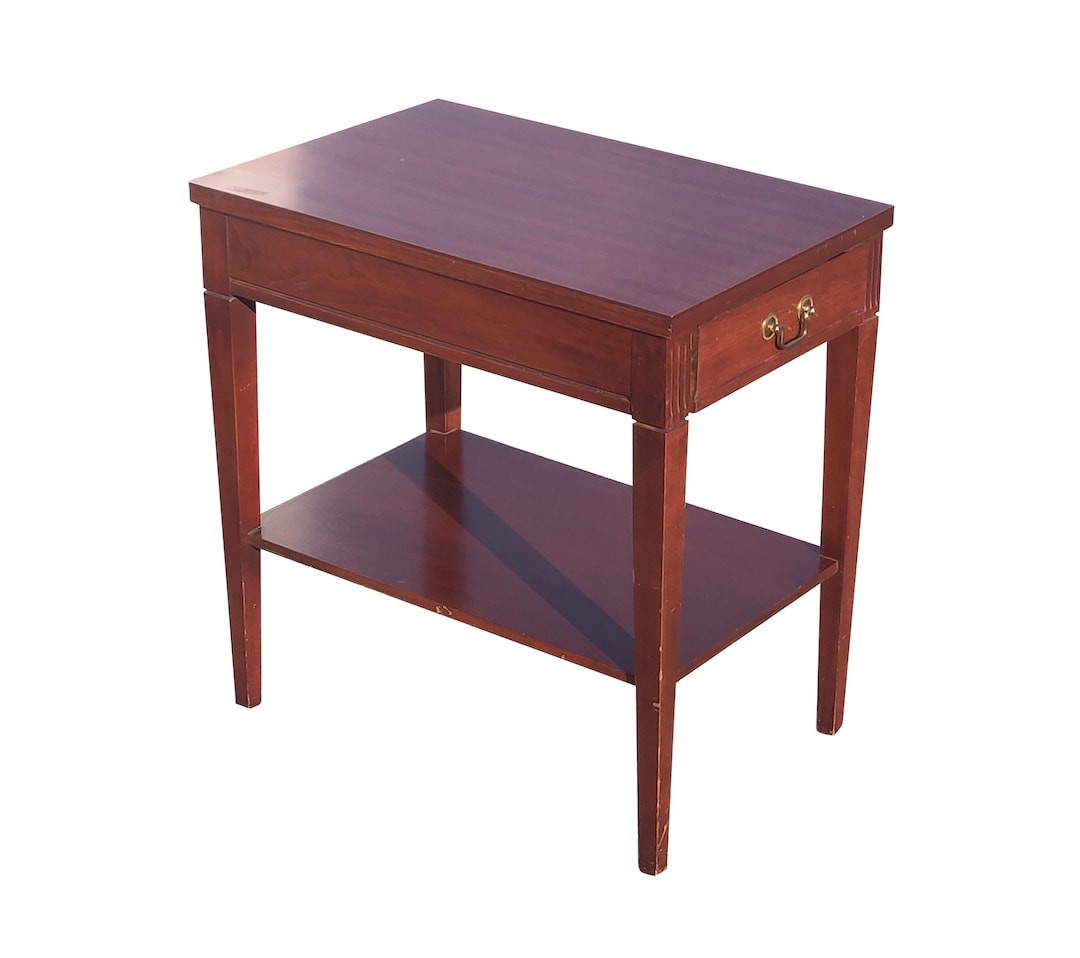 Mersman 7641 Two Tier Single Drawer Mahogany Side Table - Etsy