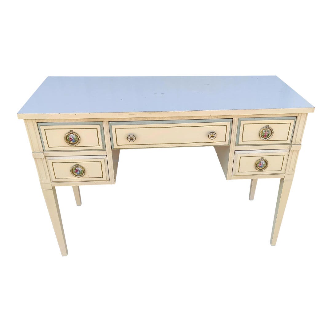 Vintage Cream Colored Swedish Style Writing Desk - Etsy