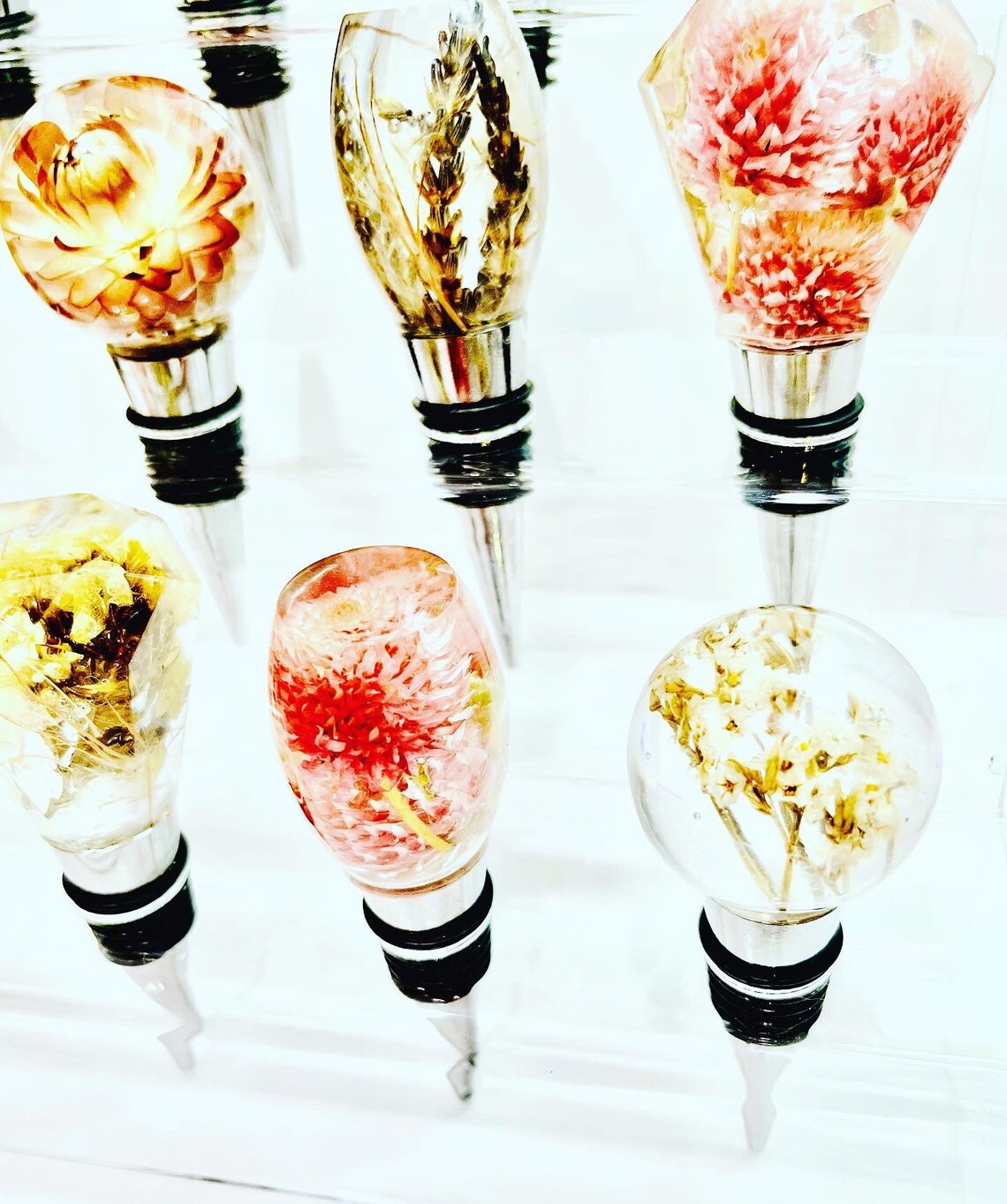 Handmade Wine Stopper. Beautiful Real Flowers. Spring Flowers. - Etsy