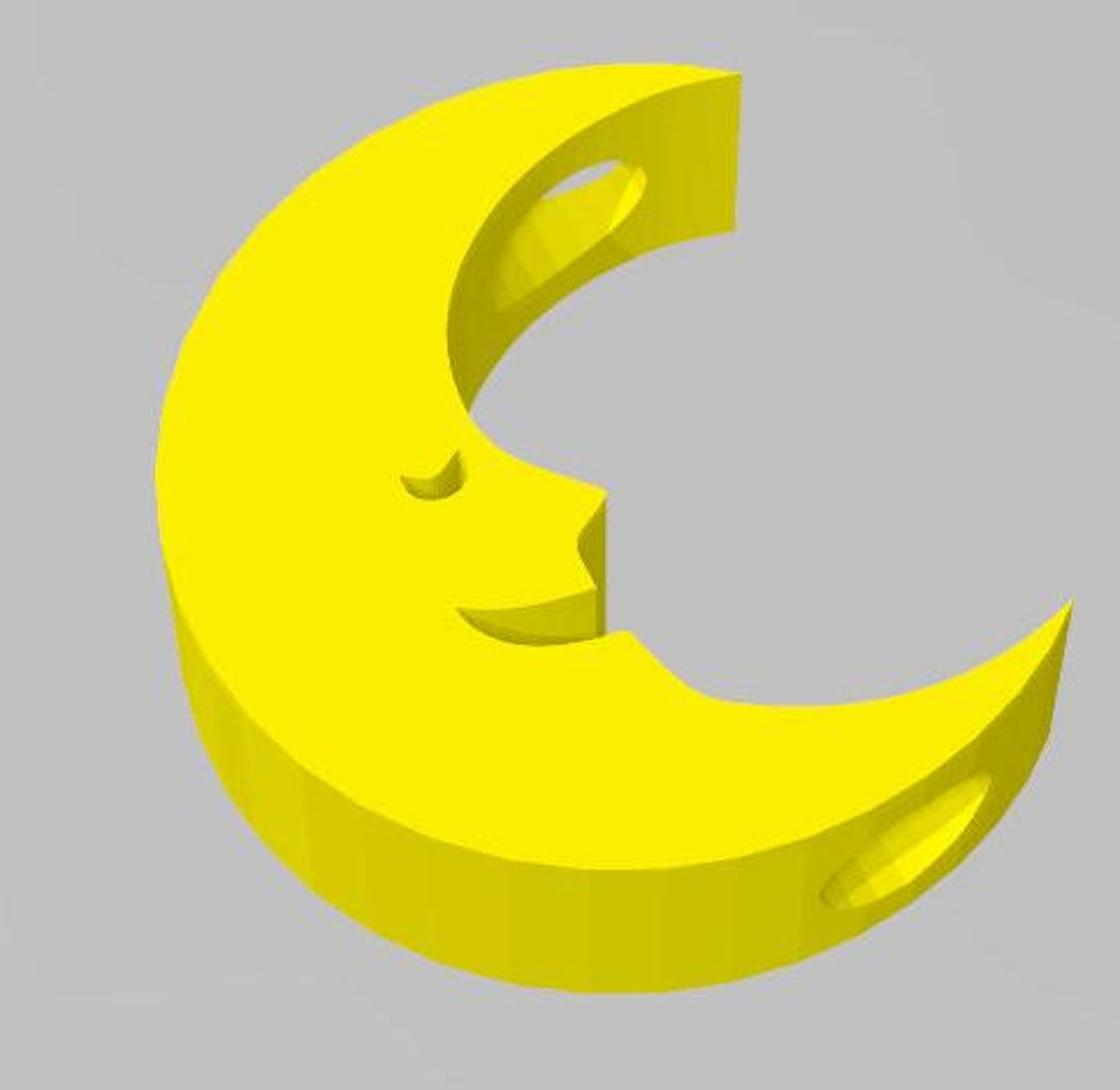 Celestial Man Moon Face Straw Topper STL 3D Print File - Etsy