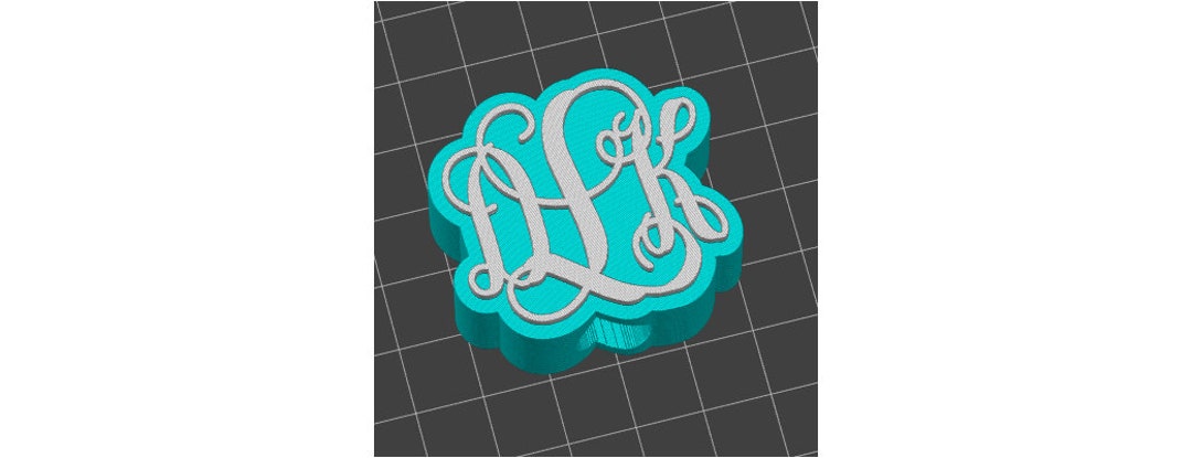 CUSTOM Fancy Monogram STL 3D Print File Straw Topper Fits Stanley and ...