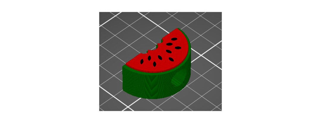 Watermelon Slice Bite Straw Tumbler Topper STL 3D Print File - Etsy