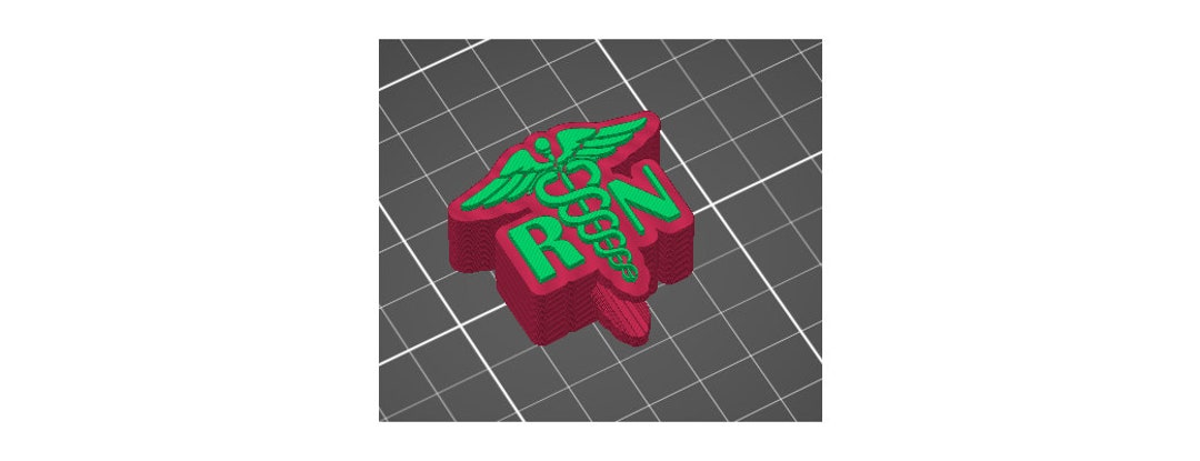 RN Registered Nurse Logo Straw Topper STL File 3D Print Fits 40 Oz ...