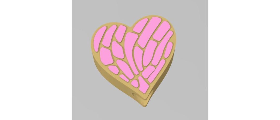 Heart Concha Pan Dulche Straw Topper STL File 3D Print File for Popular ...