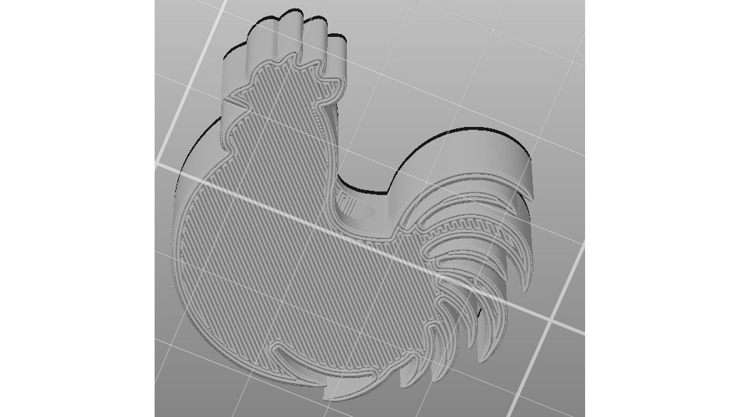 Farmhouse Farm Animal Sitting Chicken Rooster Straw Topper STL 3D Print ...